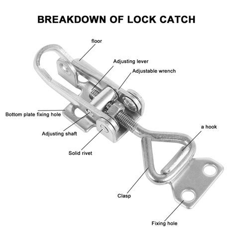 PCS Adjustable Toggle Catch Galvanized Latch Lock Grandado