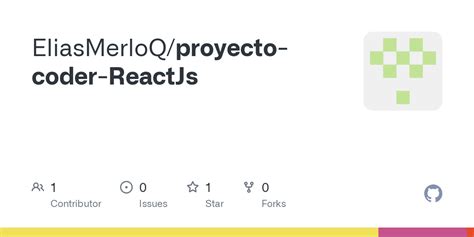 GitHub EliasMerloQ Proyecto Coder ReactJs