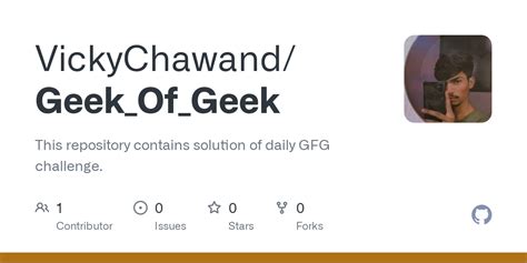 github vickychawand geek of geek this repository contains solution