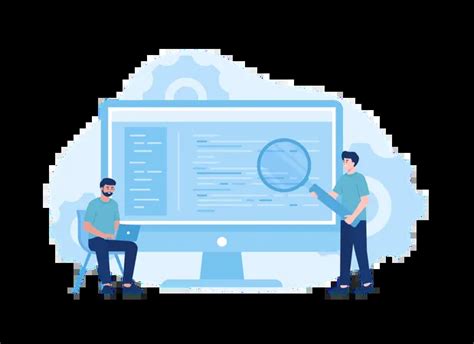 Team Analyze Coding Errors Illustration Free Download Services