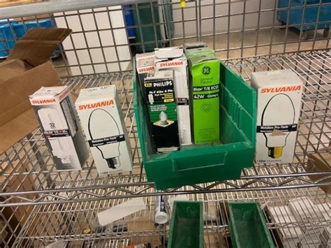 Assorted Circuit Breakers And Electrical Components Wire Shelf