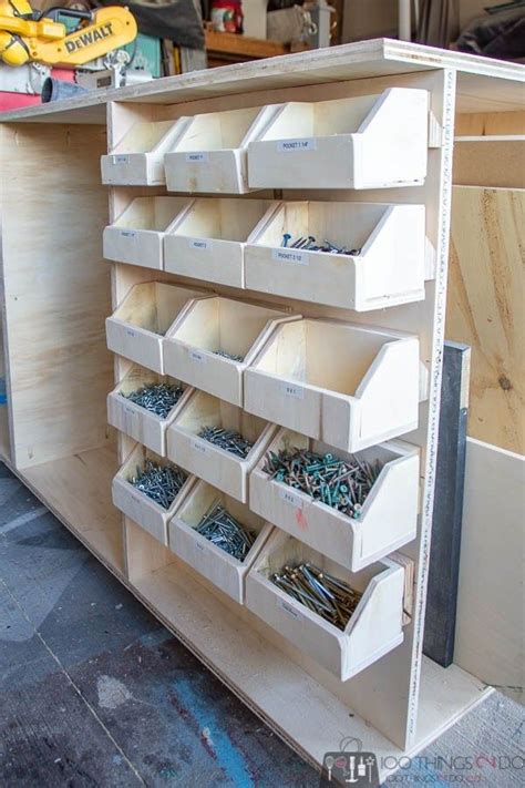 Organizethis Small Parts Bins Diy Garage Storage Tool Storage Diy