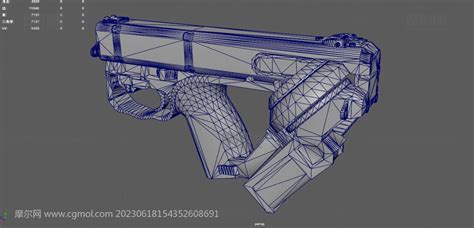 科幻枪械 赛博朋克手枪 高科技武器 枪械武器模型下载 摩尔网cgmol