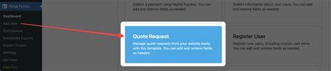 how to make a wordpress quote request form template ninja forms