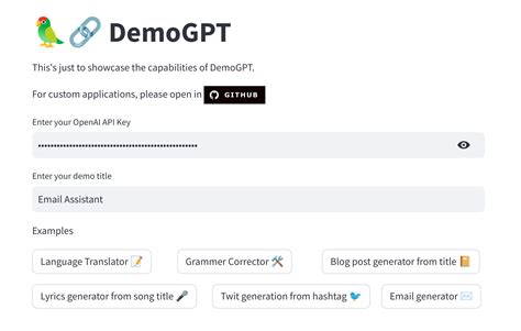demogpt automated 🦜️🔗 langchain code show the community streamlit