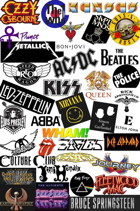Rock Logo Poster Rock Band Logos Band Stickers Rock N Roll Art