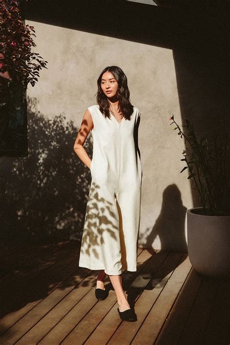 Relaxed V Neck Jumpsuit Our Second Nature