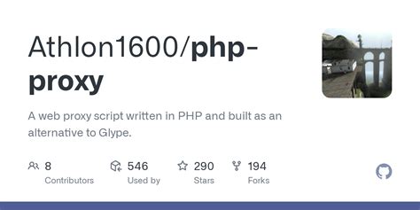 GitHub Athlon1600 Php Proxy A Web Proxy Script Written In PHP And