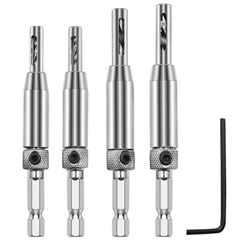 4pcs Self Centering Drill Bit Hinge Drill Bit Self Centring Hinge