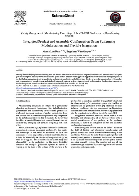 Pdf Integrated Product And Assembly Configuration Using Systematic