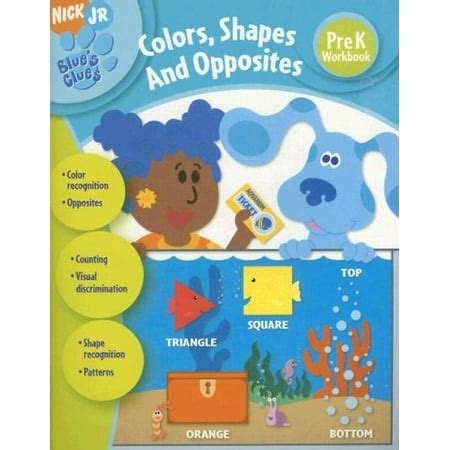 Colors Shapes And Opposites Workbook Blues Clues Pre K Walmart