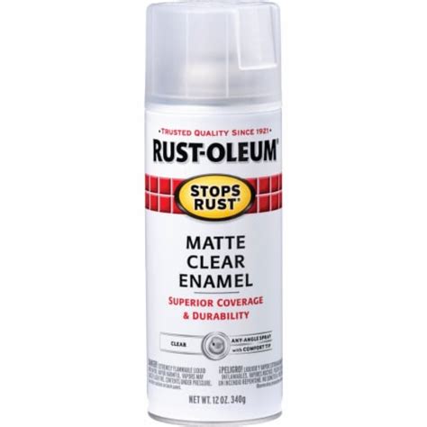 Rust Oleum Stops Rust Matte Clear Enamel Spray Paint Clear 12 Oz Fred Meyer