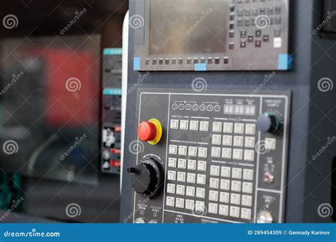Remote Control Console Of Cnc Machining Center Stock Image Image Of Production Closeup 289454309