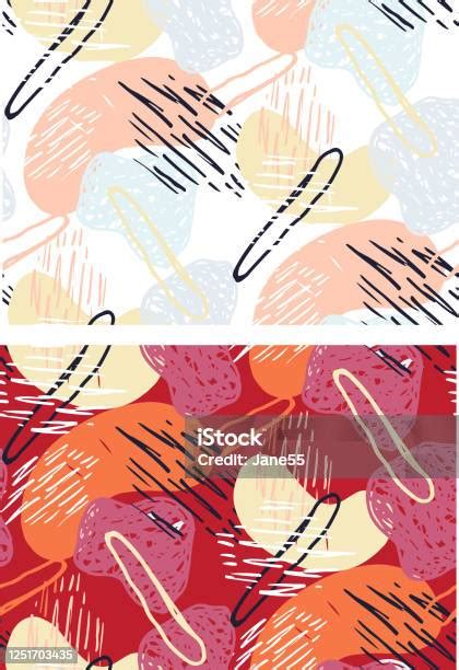 추상적인 트렌디 한 손으로 그린 낙서 패턴 배경 브러시 스플래시 배너 웹 소셜 미디어 인스 타 그램에 대한 배경 템플릿 디자인 0명에 대한 스톡 벡터 아트 및 기타 이미지