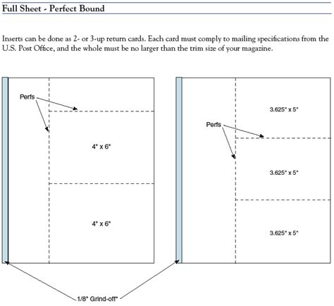 Insert Specifications Perfect Bound Bind In Cummings Printing