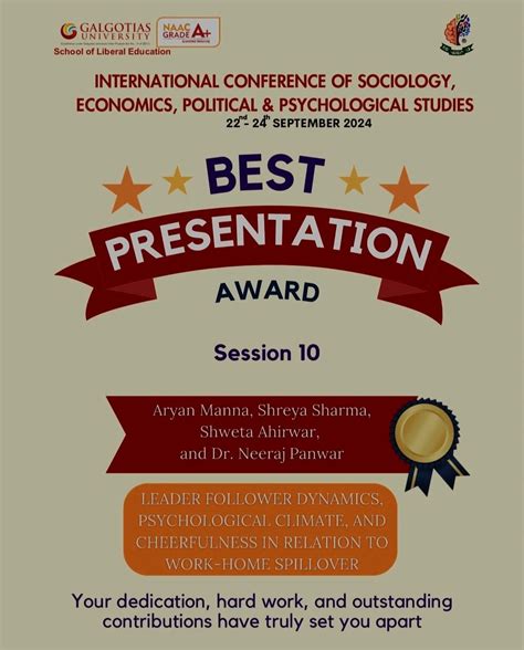 Researchexcellence Academicachievement Bestpresentationaward