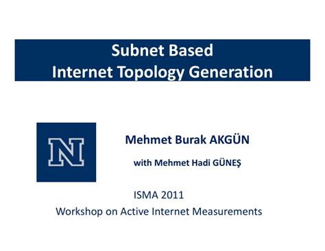 [ppt] Subnet Based Internet Topology Generation Mehmet Burak Akgn
