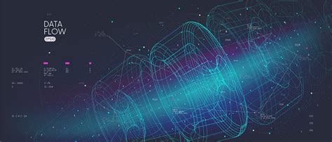 정보 분석 처리 및 빅 데이터 정렬을 위한 미래 기술 존재하지 않는 메커니즘의 미래 계획 기술 벡터 배경 3차원 형태에 대한 스톡 벡터 아트 및 기타 이미지 Istock