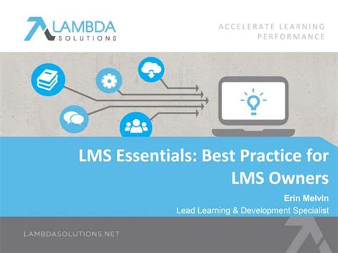 Lms Essentials Best Practices For Lms Owners Pptx Web Conferencing Computer Software And