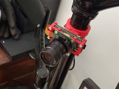 Raspberry Pi Zero HQ Camera Mount For Monitor Pole By Evee Nyx Download Free STL Model