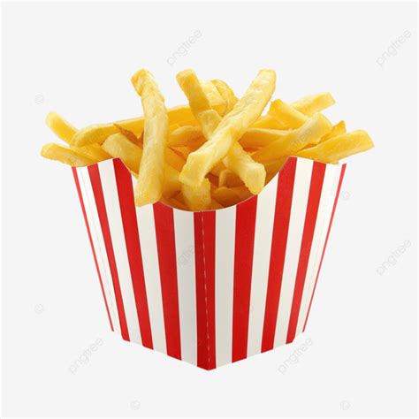 빨간색과 흰색 줄무늬 종이 상자에 감자 튀김 간식 음식 프랑스 국민 Png 일러스트 및 이미지 에 대한 무료 다운로드