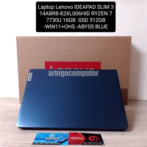 Jual Laptop Lenovo IDEAPAD SLIM 3 14ABR8 82XL006HID RYZEN 7 7730U 16GB SSD 512GB WIN11 OHS