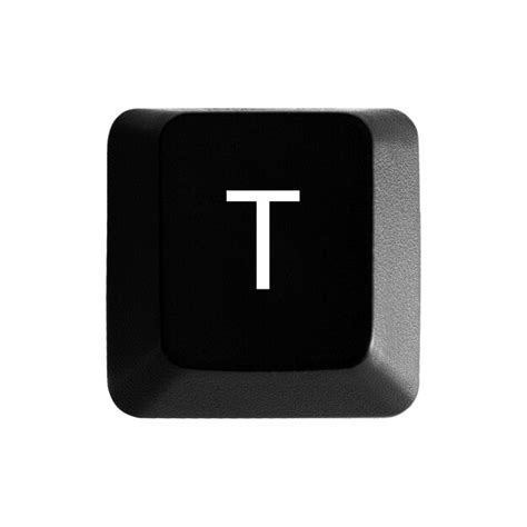 Premium Photo Black Keyboard Button With English Letter T On White Isolated Background