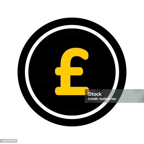 영국 파운드 스털링 동전 기호 그림 벡터 아이콘입니다 플랫 디자인 0명에 대한 스톡 벡터 아트 및 기타 이미지 0명 개념