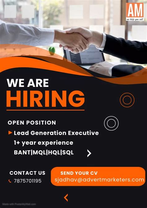 Samiksha Jadhav On Linkedin Advertmarketers Is Hiring For Lead Generation Executives