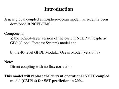 Ppt Hindcast Skill In The New Coupled Ncep Ocean Atmosphere Model Powerpoint Presentation Id