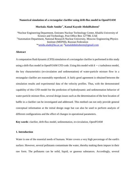 Pdf Numerical Simulation Of A Rectangular Clarifier Using Dokumentips Pdf Numerical Simulation Of A Rectangular Clarifier Using Dokumentips