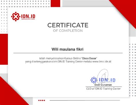 Wili Maulana Fikri Cisco Dasar Sertifikat Cisco Dasar Learning Portal Idn Id Pdf