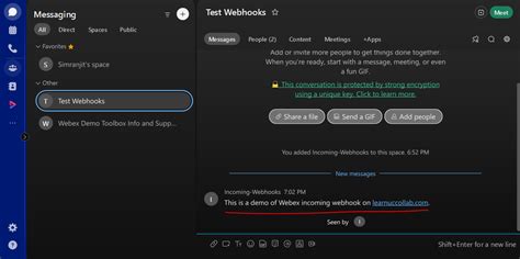 How To Use Incoming Webhooks With Cisco Webex Learn Uc Collaboration