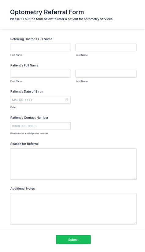 Optometry Referral Form Template Jotform