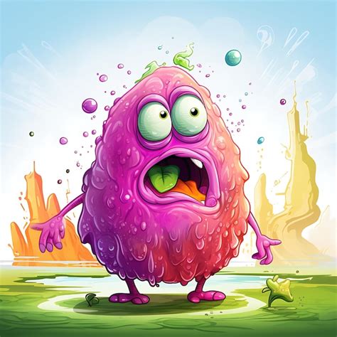 Ilustration Art Abstract Style Funny Blob Monster Cartoon Character Creative Cute Anime