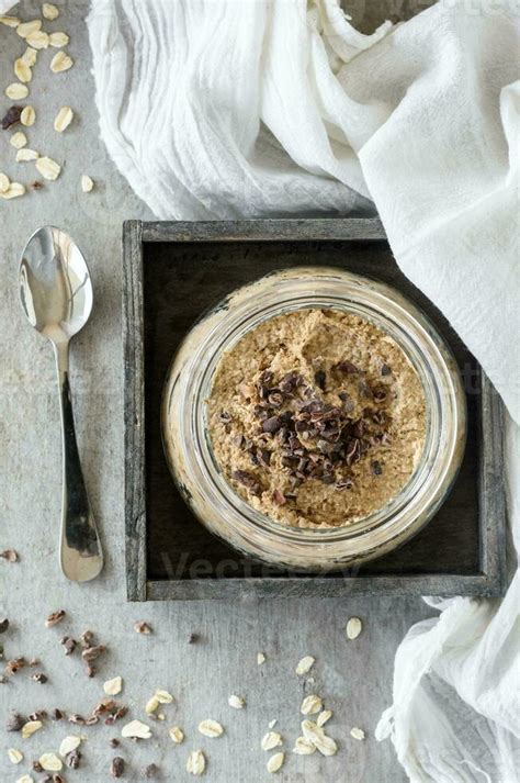 Overnight Oats In Jar Stock Photo At Vecteezy