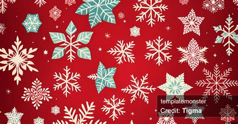 Snowflake Pattern Red And White Digital Download