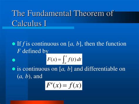 PPT The Fundamental Theorem Of The Calculus PowerPoint Presentation Free Download ID 1083589