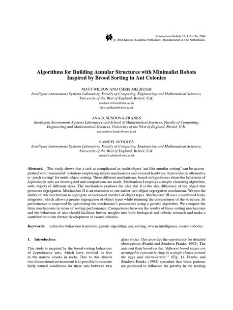 algorithms for building annular structures with minimalist robots