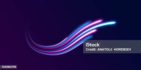 혜성은 파랗게 날아간다 추상적인 하얀 물결 네온 흐릿한 곡선이 있는 벡터 마법의 빛나는 별 조명 효과 반짝이는 반투명 혜성 보케 소용돌이 곡선의 효과 곡선에 대한 스톡 벡터