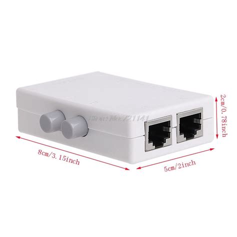 Mini 2 Port Ab Network Manual Sharing Switch Box 2 Vicedeal