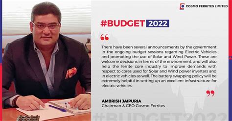 Ambrish Jaipuria On Linkedin Budget2022 Ev Ferrites Economy Solar Gdp Nirmalasitharaman