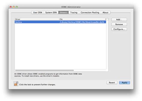 Creating An Odbc Dsn For Macos Clients Vertica 24 3 X
