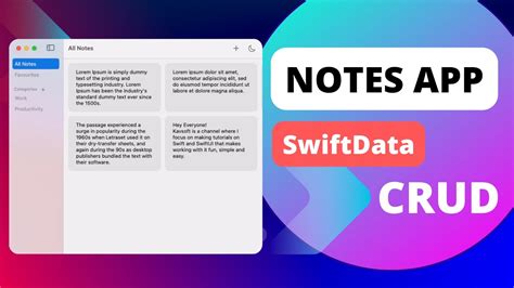 swiftui building notes app swiftdata crud macos 14 xcode 15