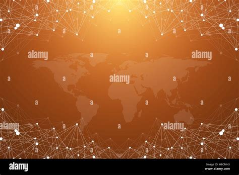 Big Data Complex Graphic Abstract Background Communication Perspective Backdrop With World Map