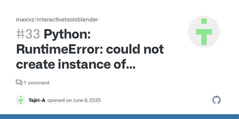 Python Runtimeerror Could Not Create Instance Of Meshotquickpipe