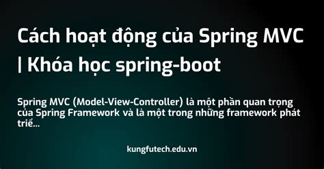 Cách Hoạt động Của Spring Mvc Khóa Học Spring Boot