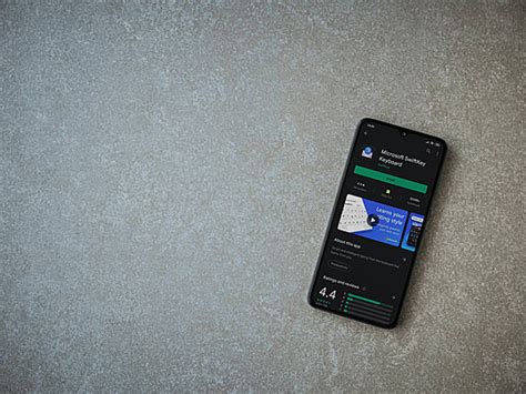 the displayed microsoft swiftkey keyboard app play store page photo