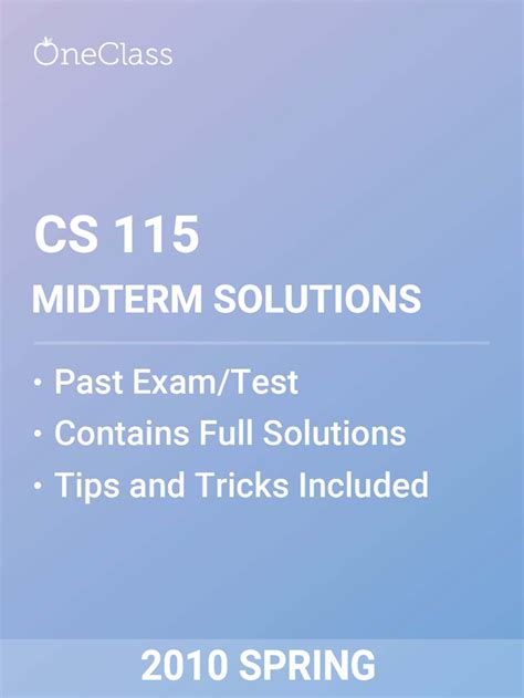Cs115 Midterm Uw Cs 115 Midterm 2010 Winter Solutions Oneclass