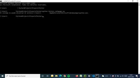 Python Error Para Encontrar El Archivo Python Exe